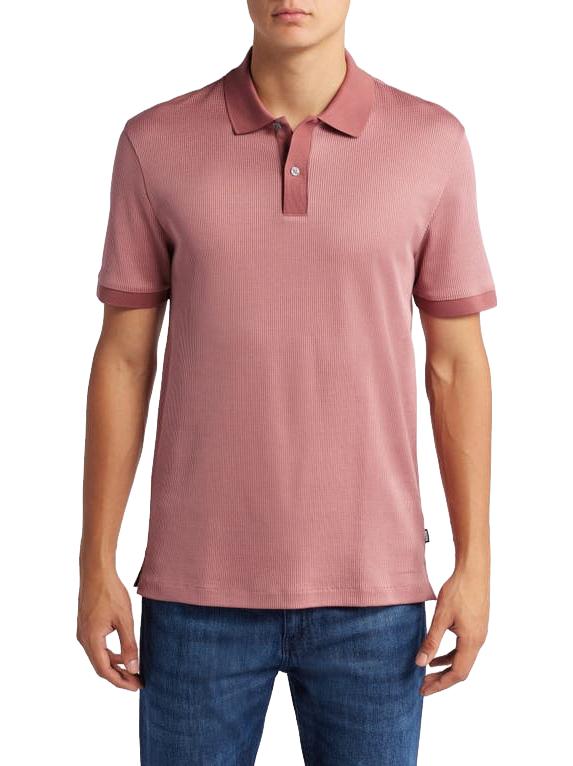 BOSS parlay cotton piqué polo
